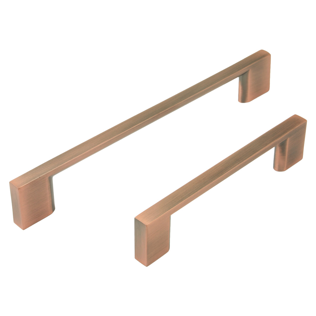 Antique Copper Slim Pull Handle - 2 Lengths